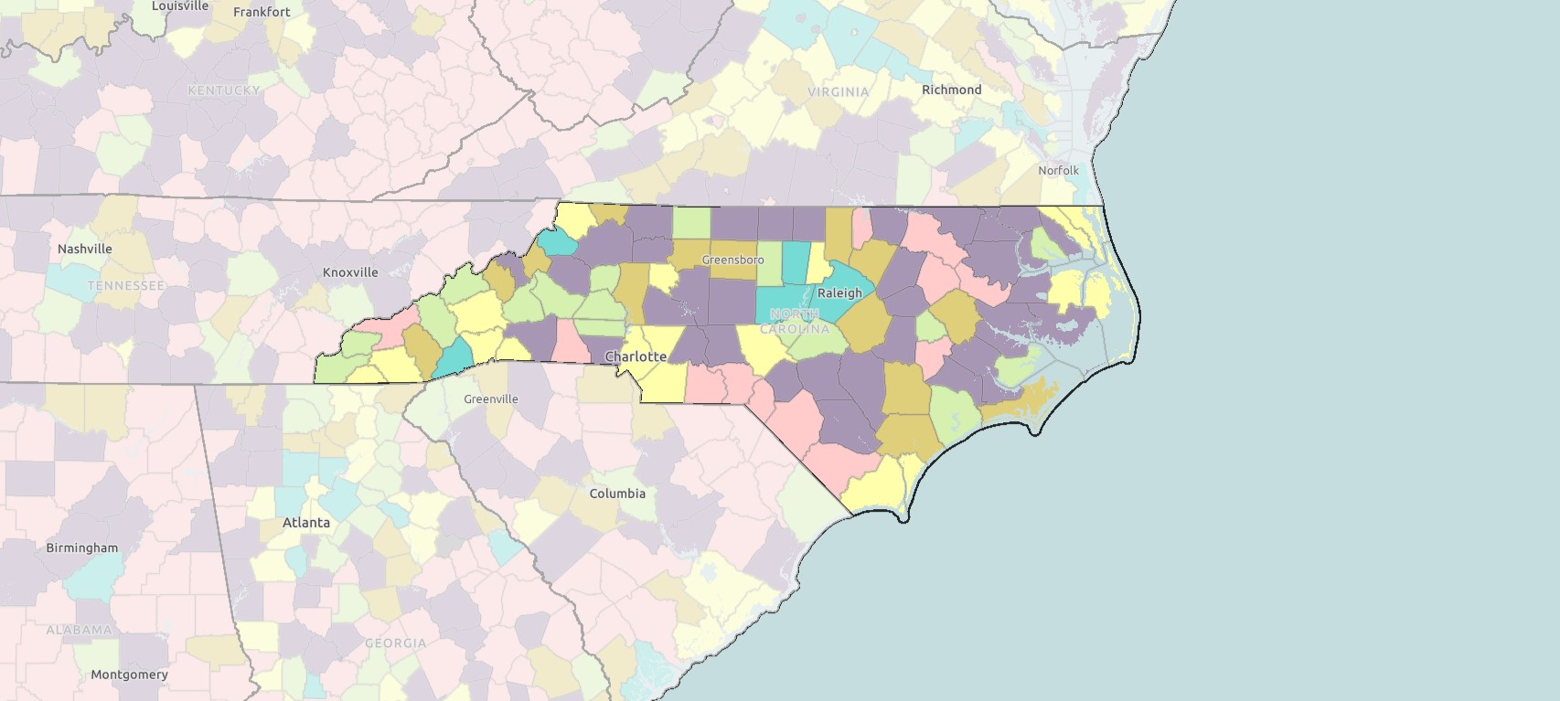Map Gallery – North Carolina Data Portal