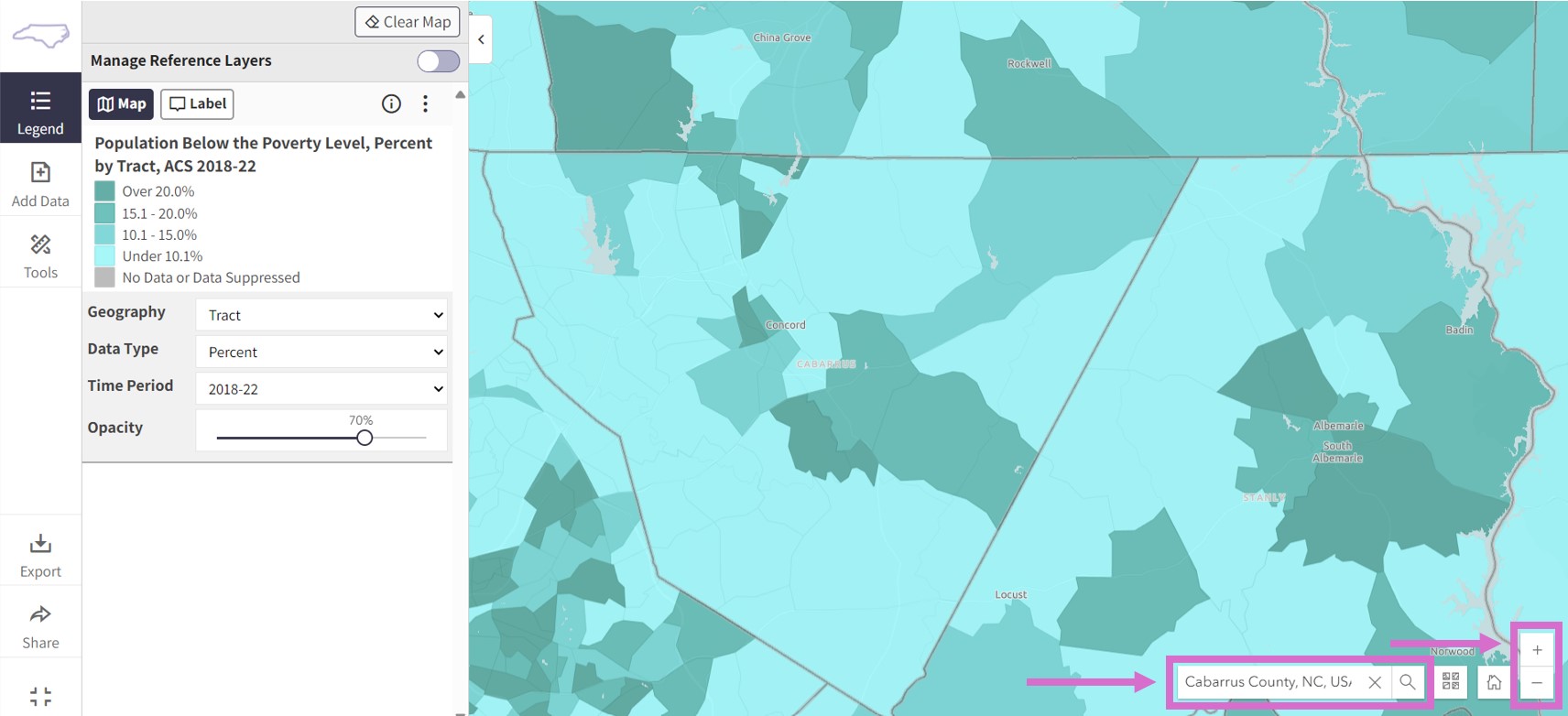 Map Room Support – North Carolina Data Portal